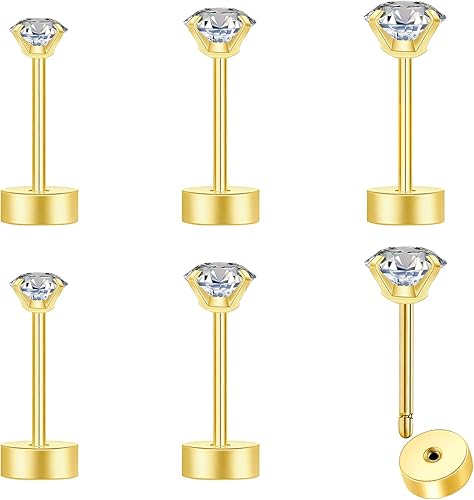 5 Best Flat Back Earrings for Sensitive Ears Women - Hypoallergenic ...
